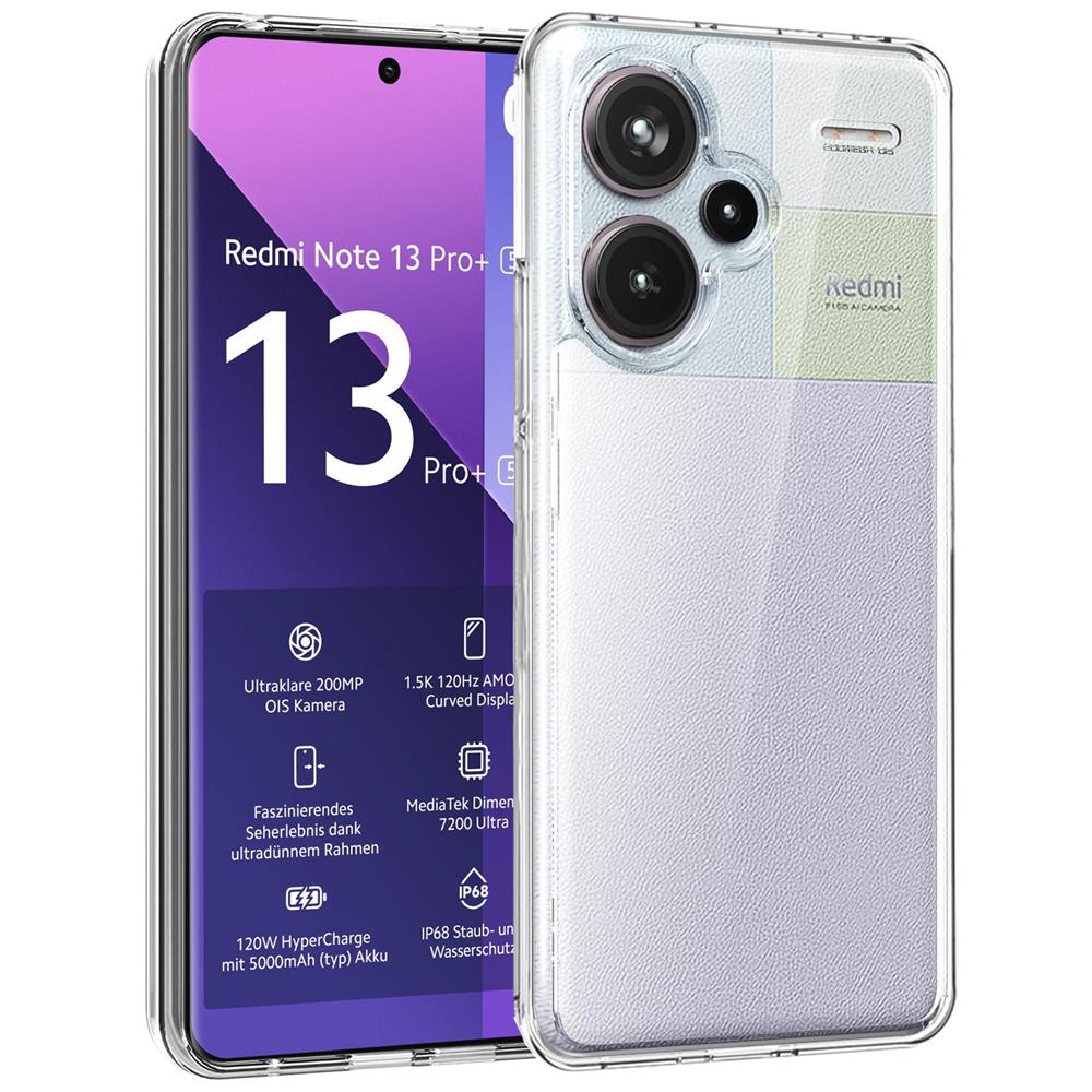 Schutzhülle für Xiaomi Redmi Note 13 Pro+ 5G Hülle Transparent Slim ...